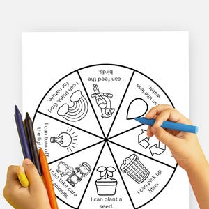 Earth Day Bible Craft, Printable Faith Coloring Wheel, Sunday School ...
