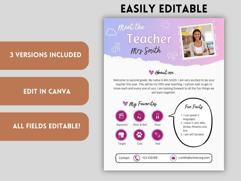 Meet the Teacher, Editable Meet the Teacher Template, School Newsletter ...