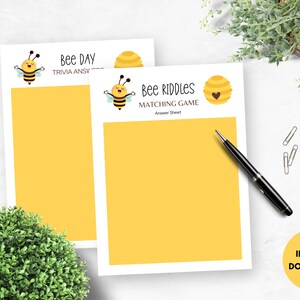5 Printable Bee Day Games, Fun Classroom Activities for Kids and Adults ...