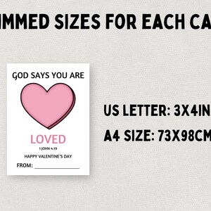God Says You Are, Printable Christian Valentines, Classroom Valentines ...
