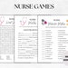 15 Printable Nurse Party Games, Nursing Theme, Fun Graduation Games ...