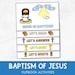 Baptism of Jesus, Printable Bible Flipbook, Life of Jesus Sunday School ...