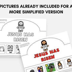 Jesus Has Risen Bible Crown, Printable Faith Sequencing Sunday School ...