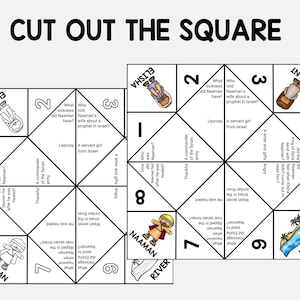 Elisha the Prophet, Printable Cootie Catcher, Sunday School Craft for ...