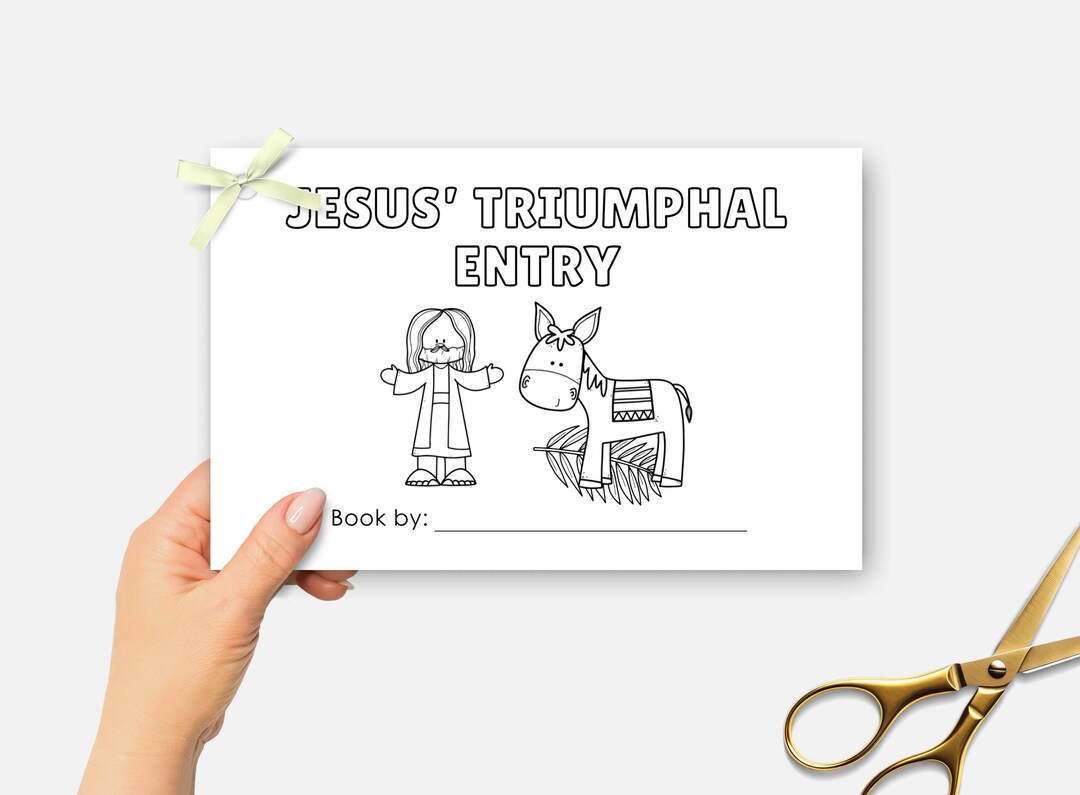 Buy Palm Sunday Bible Lesson, the Easter Story Printable Mini Book ...
