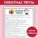 Christmas Trivia, Holiday Party Game, Christmas Party Game, Printable ...