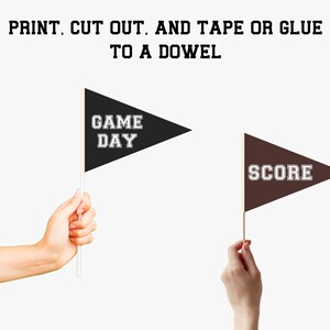 Football Pennant Flags, Printable DIY Sports Pennant, Football Birthday ...