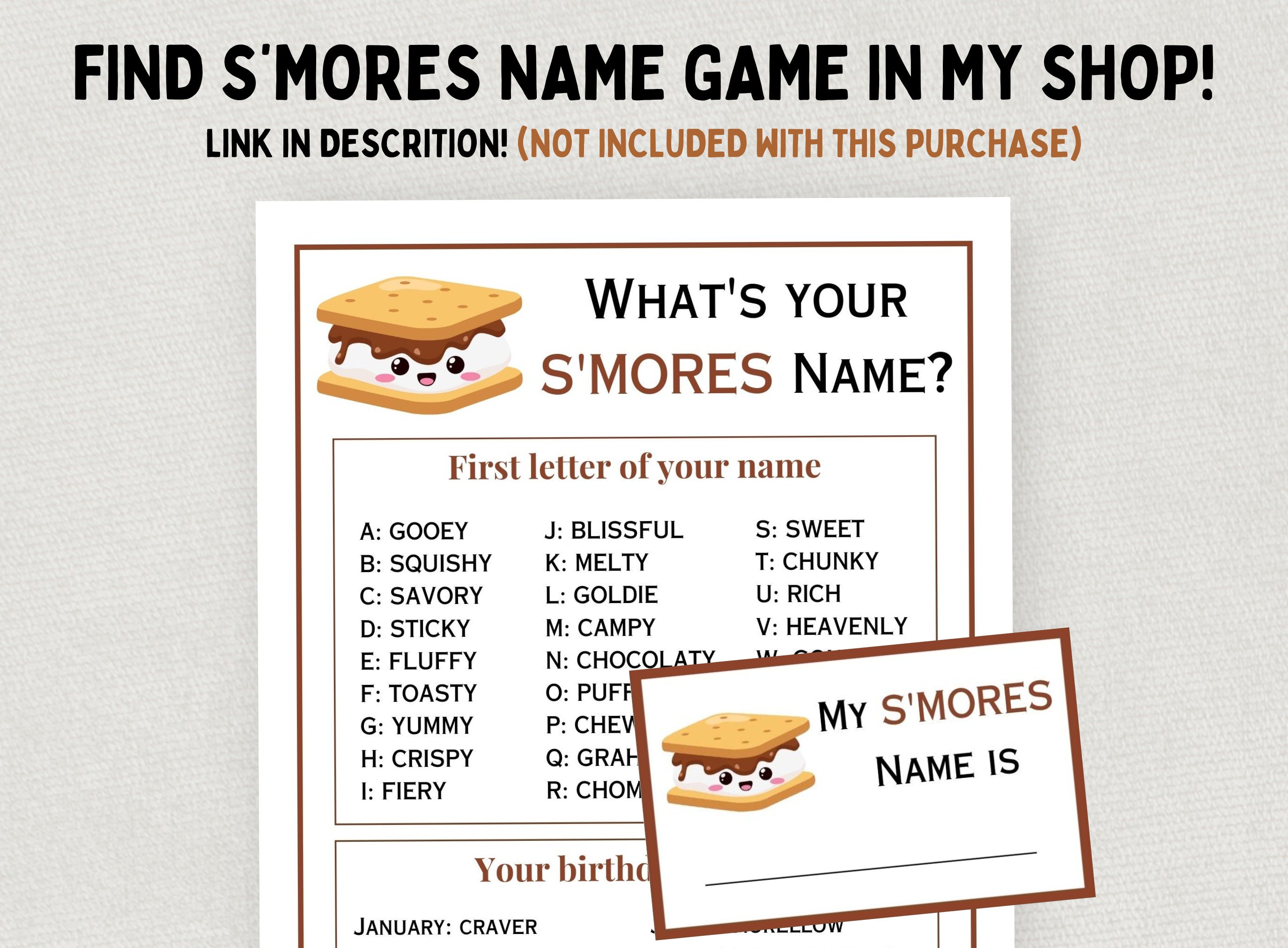 S'mores Riddles Game, S'more Dad Jokes, Camping Birthday, Icebreaker ...