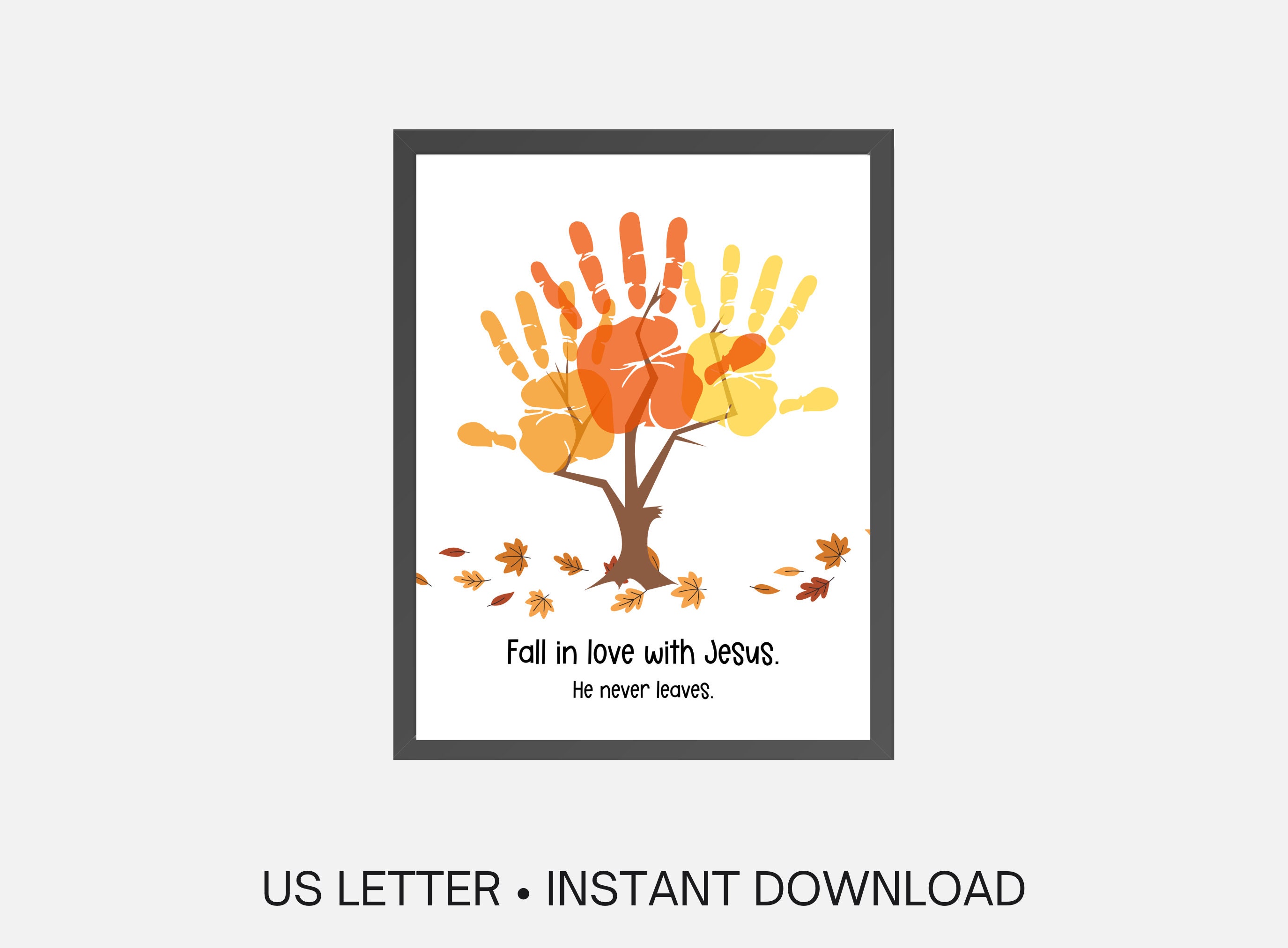 Fall in Love With Jesus Handprint Art, Fall Festival Christian Bible ...