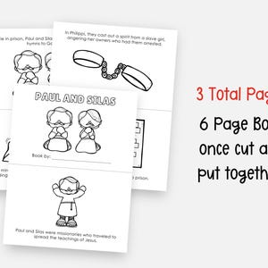 Paul and Silas, Printable Mini Bible Book, Sunday School Craft, Kids ...