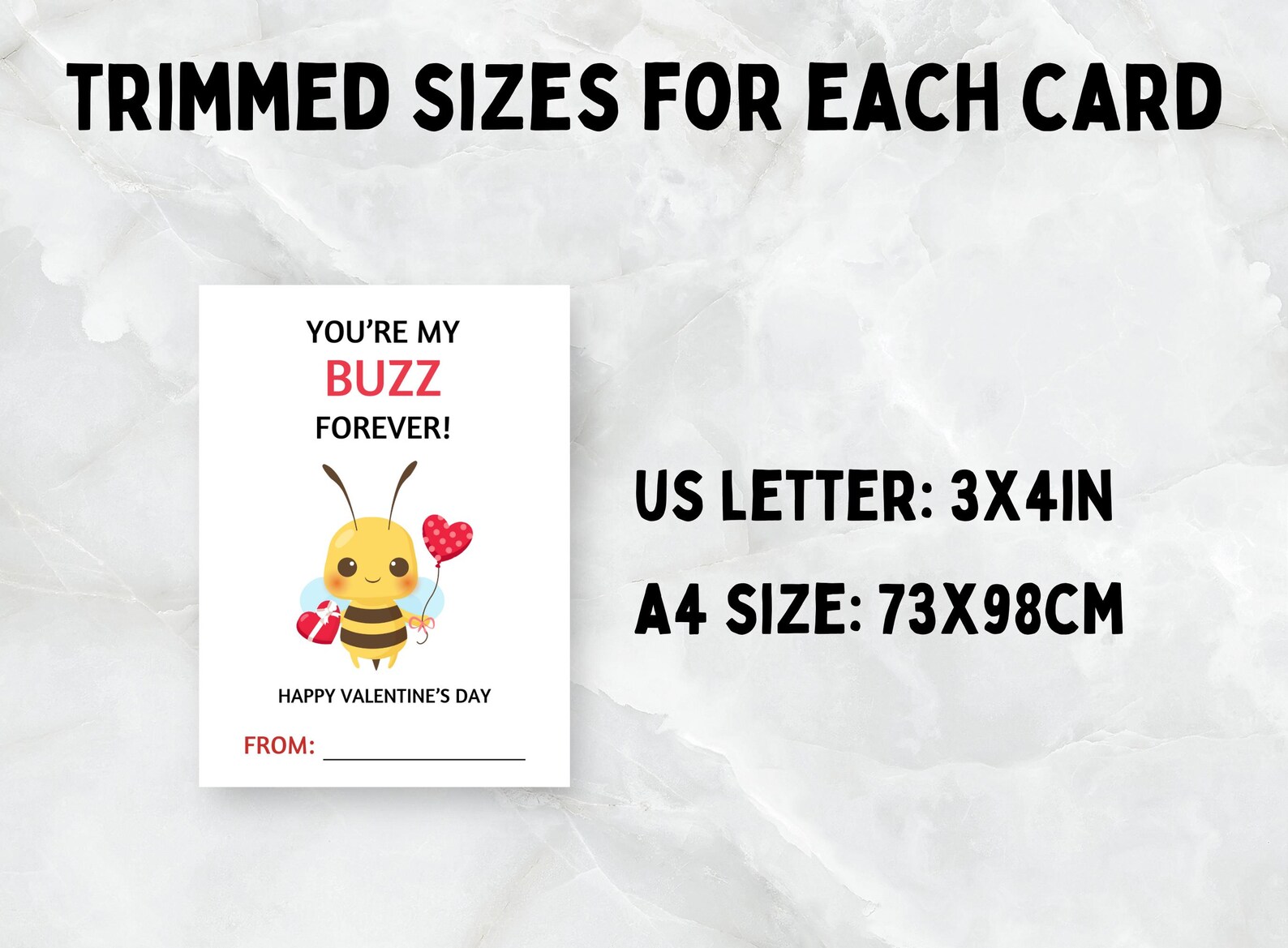 Bee Valentine, Printable Classroom Valentines, Student Gift Tags, Kids ...