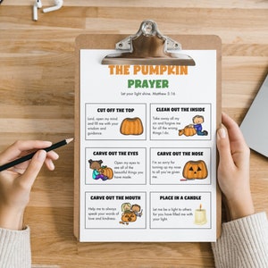 Pumpkin Carving Christian Halloween Activity, Printable Pumpkin Prayer ...