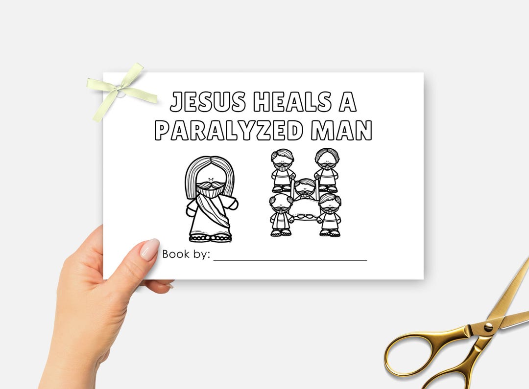 Jesus Heals a Paralyzed Man, Miracles of Jesus, Printable Mini Bible ...