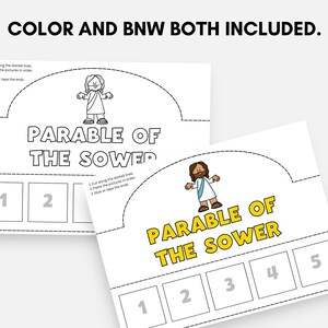Parable of the Sower Bible Crown, Printable Faith Sequencing Headband ...