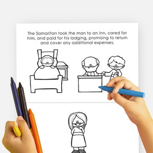 The Good Samaritan, Printable Mini Bible Book, Sunday School Craft ...