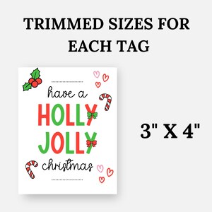 Holly Jolly Candy Cane Holder, Printable Candy Cane Gram, Christmas ...
