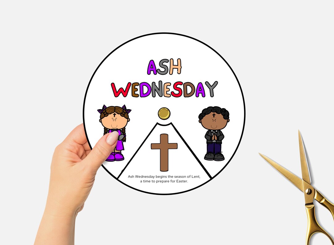 Ash Wednesday, Printable Bible Coloring Wheel, Lent Sunday School Craft ...