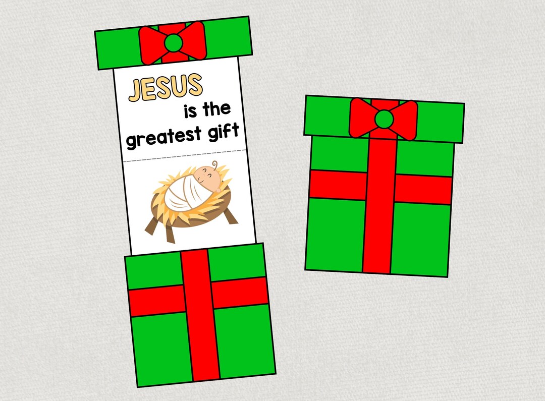 Jesus is the Greatest Gift, the Birth of Jesus Printable Bible Craft ...