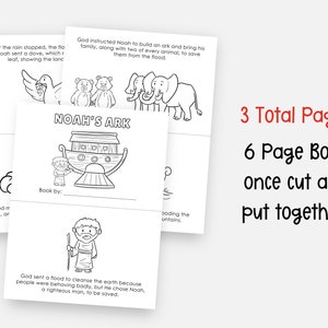 Noah's Ark, Printable Mini Bible Book, Sunday School Craft, Kids Bible ...