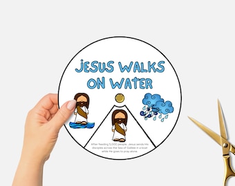 Jesus Walks on Water Printable Craft, Jesus Walks on Water Coloring ...