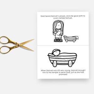Hannah and Samuel, Printable Mini Bible Book, Hannah's Prayer Sunday ...