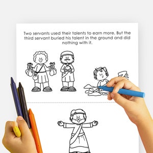 Parable of the Talents, Printable Mini Bible Book, Sunday School Craft ...
