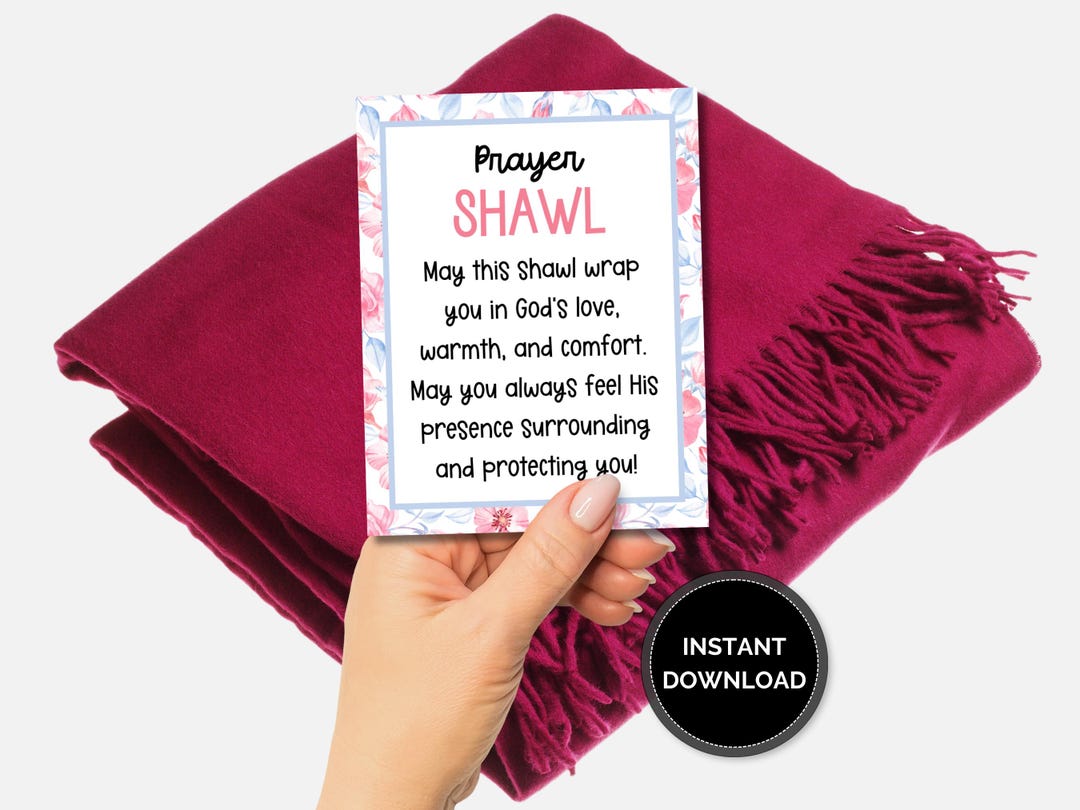 Prayer Shawl Tags, Printable Blessing Card, Religious Sunday School ...