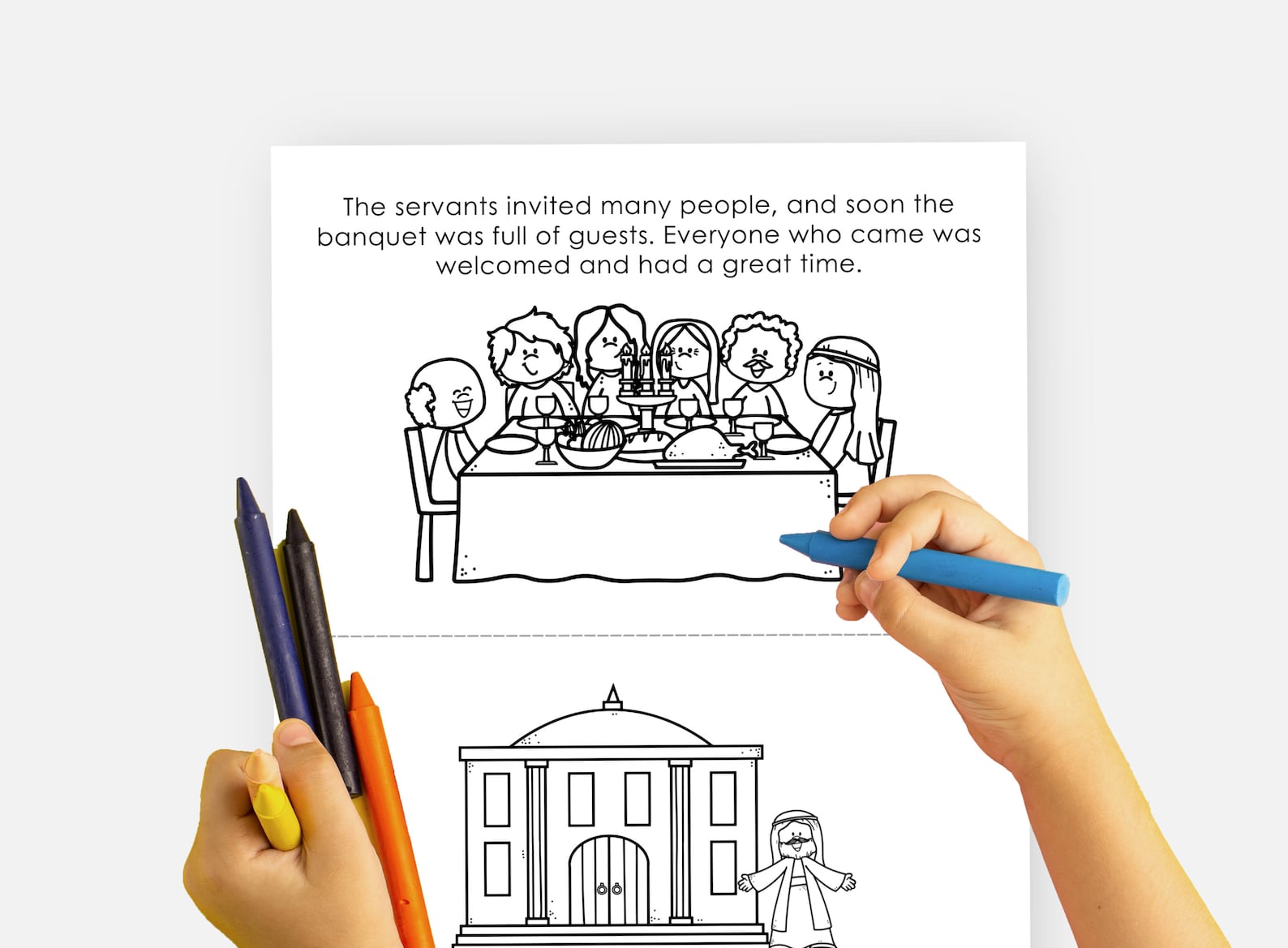 Parable of the Great Banquet, Printable Mini Bible Book, Sunday School ...