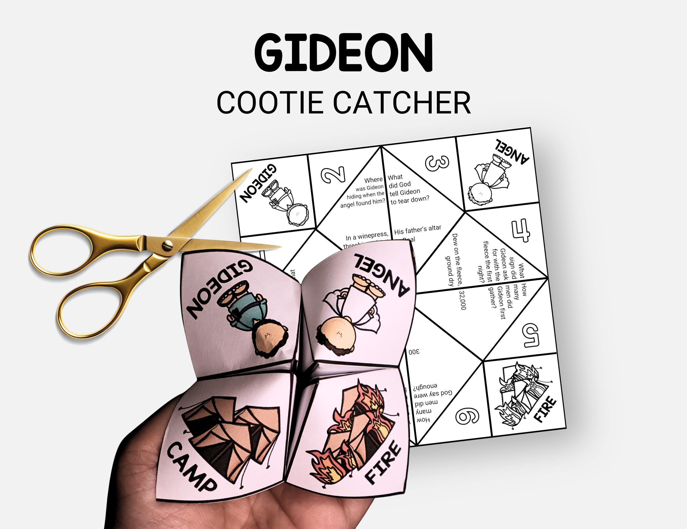 The Story of Gideon, Printable Bible Cootie Catcher, Sunday School ...