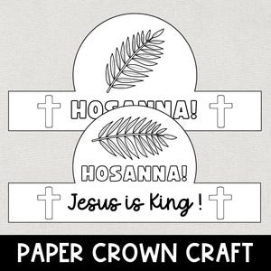 Palm Sunday Bible Crown, Printable Hosanna Faith Crown, Easy Holy Week ...