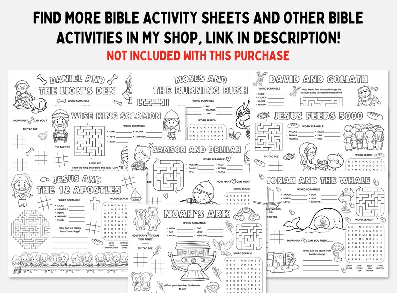 Jesus and the Twelve Apostles, Printable Bible Activity Placemat ...