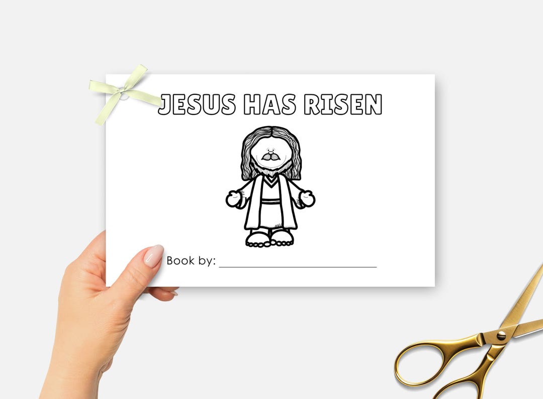 Jesus Has Risen, Printable Mini Bible Book, Holy Week, Easter Sunday ...