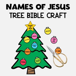 The Names of Jesus in the Bible, Advent Christmas Tree Craft, Christian ...