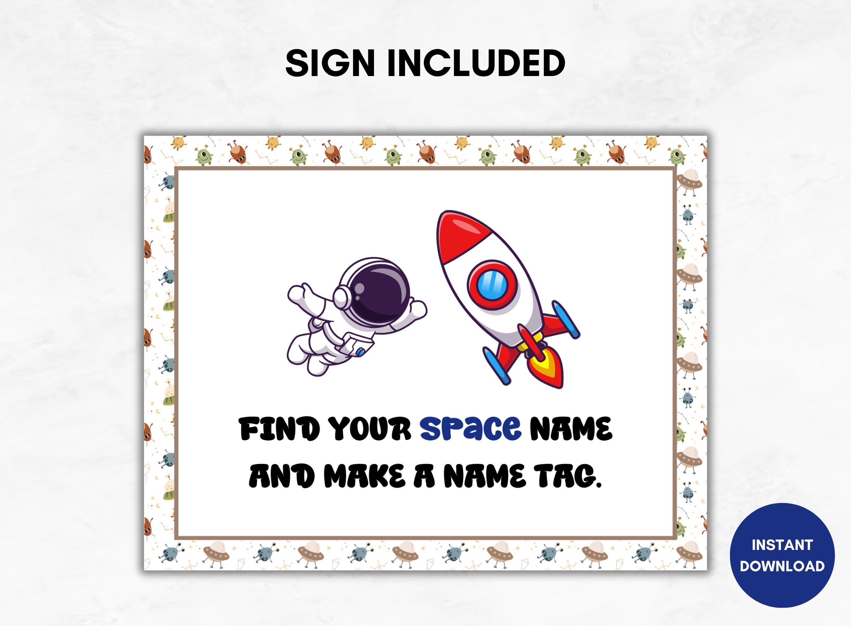 What's Your Space Name, Space Theme Birthday Party Game for Kids and ...