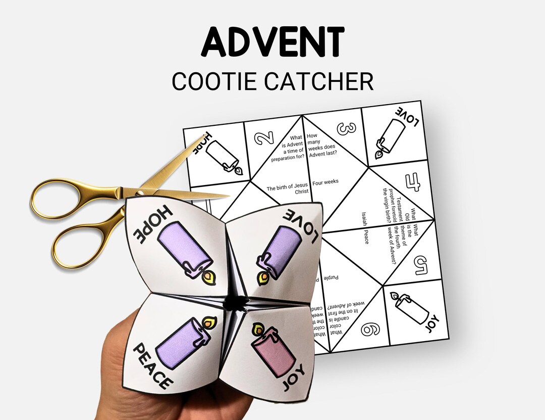 Christmas Advent, Printable Bible Cootie Catcher, Sunday School Craft ...