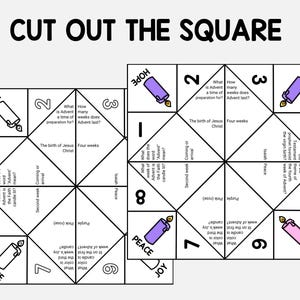 Christmas Advent, Printable Bible Cootie Catcher, Sunday School Craft ...