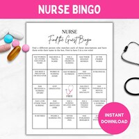 Printable Nurse Think Fast Game, Nursing Theme, Fun Graduation Game ...