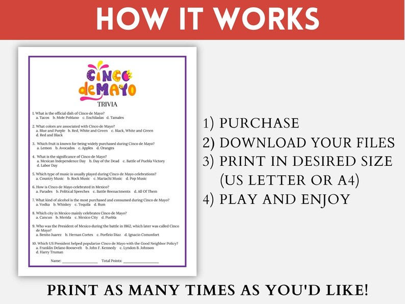 Cinco De Mayo Trivia, Cinco De Mayo Games, Cinco De Mayo, Trivia ...