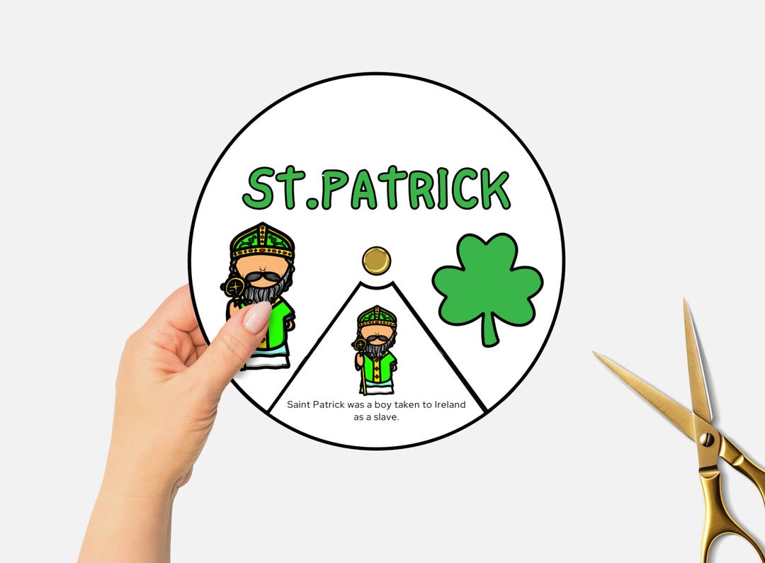 St Patrick, Printable Christian Bible Coloring Wheel, Sunday School ...