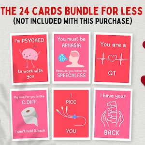 Medical Valentines, Printable Nurse Valentine Gift Tags, Funny ...