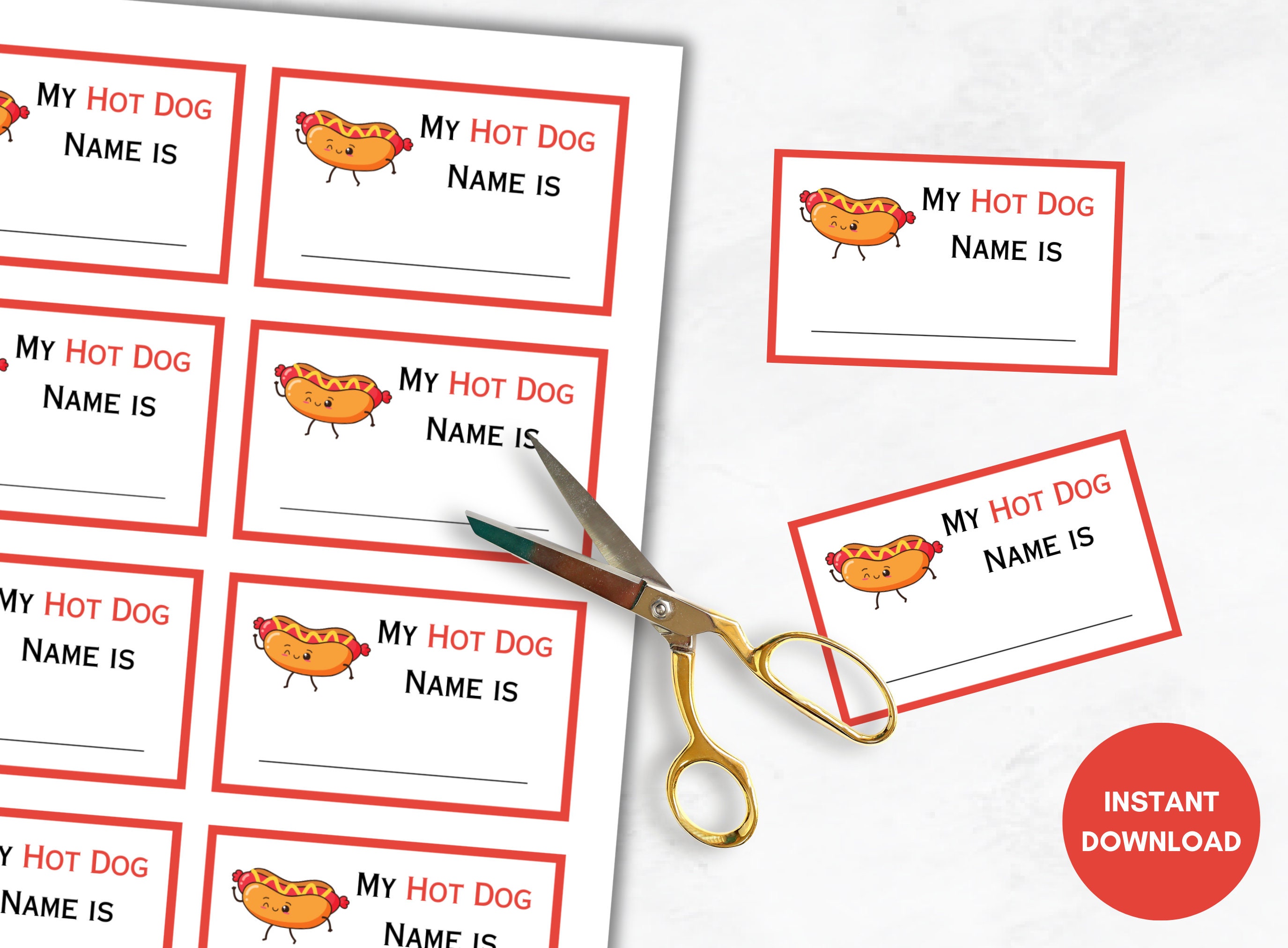 Whats Your Hot Dog Name, Hot Dog Party Game for Kids and Adults ...