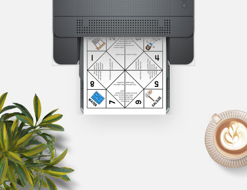 Jesus Talks to a Samaritan Woman at the Well, Bible Cootie Catcher ...