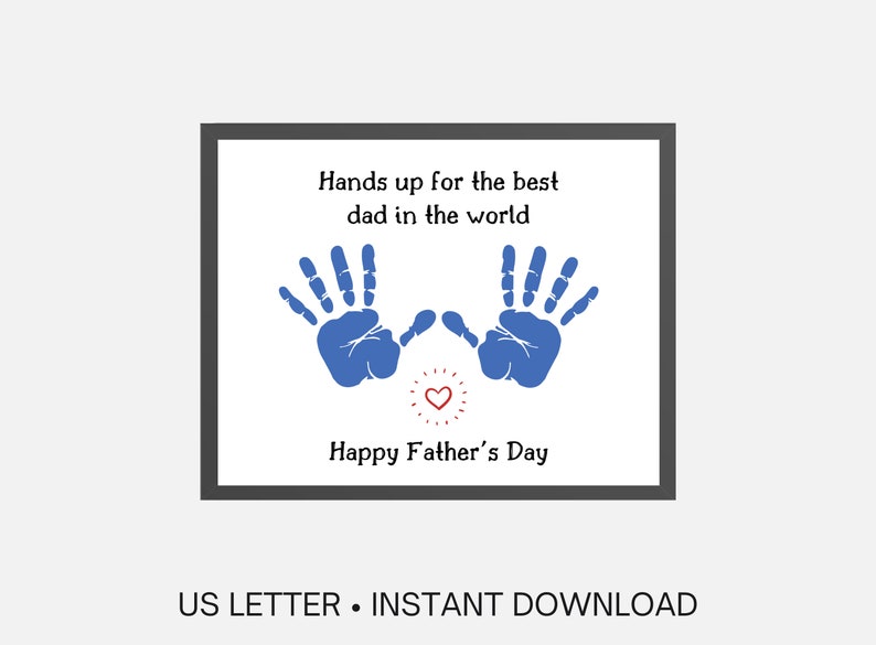 Fathers Day Handprint Printable, Fathers Day Footprint Craft, Fathers ...