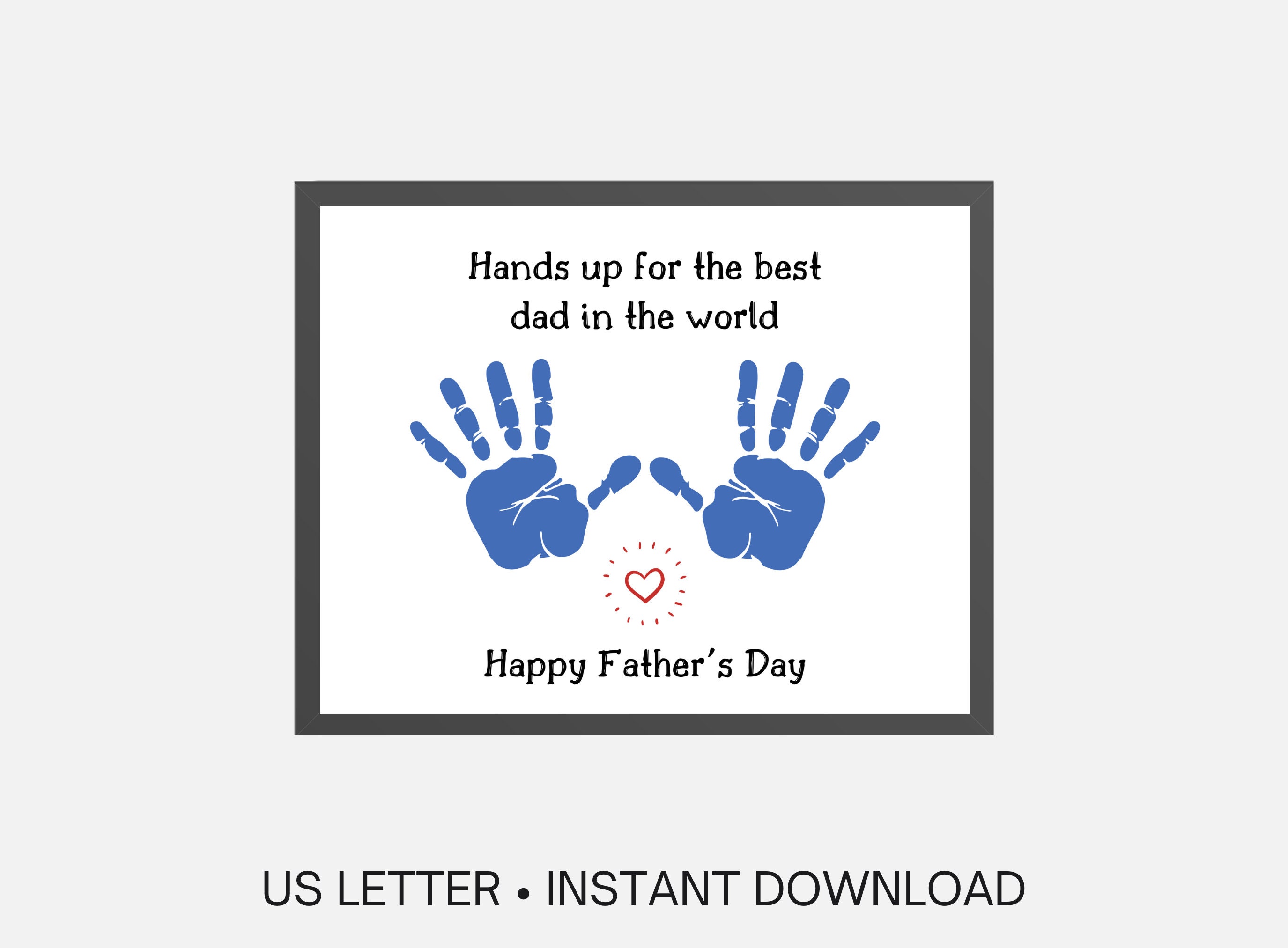 Fathers Day Handprint Printable, Fathers Day Footprint Craft, Fathers ...