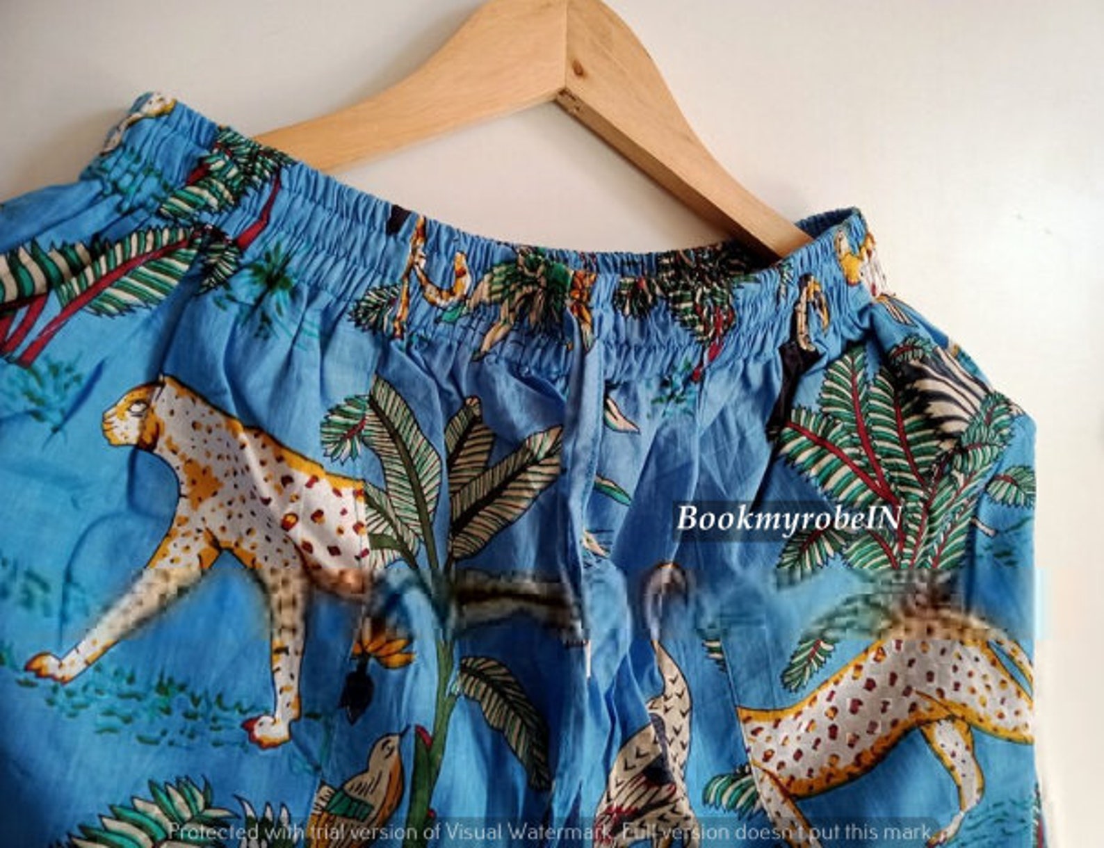Safari Jungle Print PJ Set, Soft Cotton Night Suit, Indian PJ Set ...