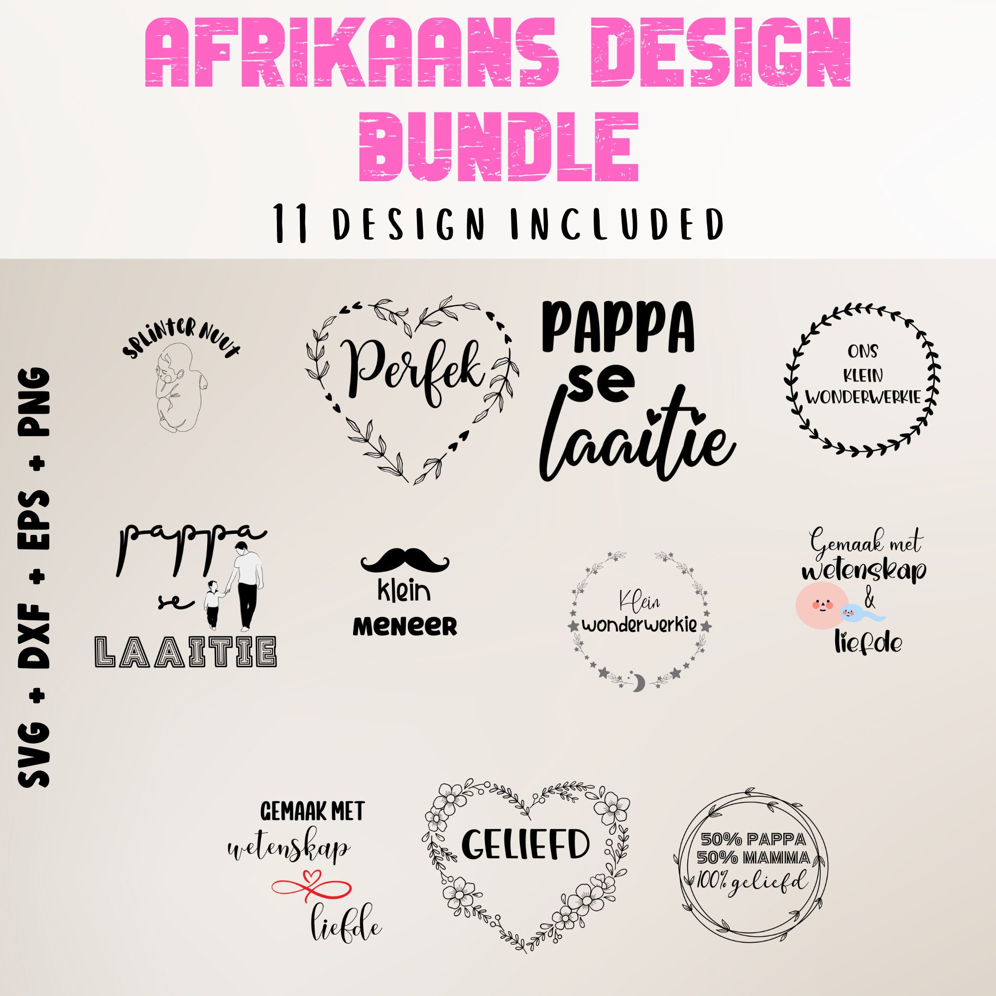 Afrikaans Sublimation Files | Afrikaans Baby Designs | Geliefd | Klein ...