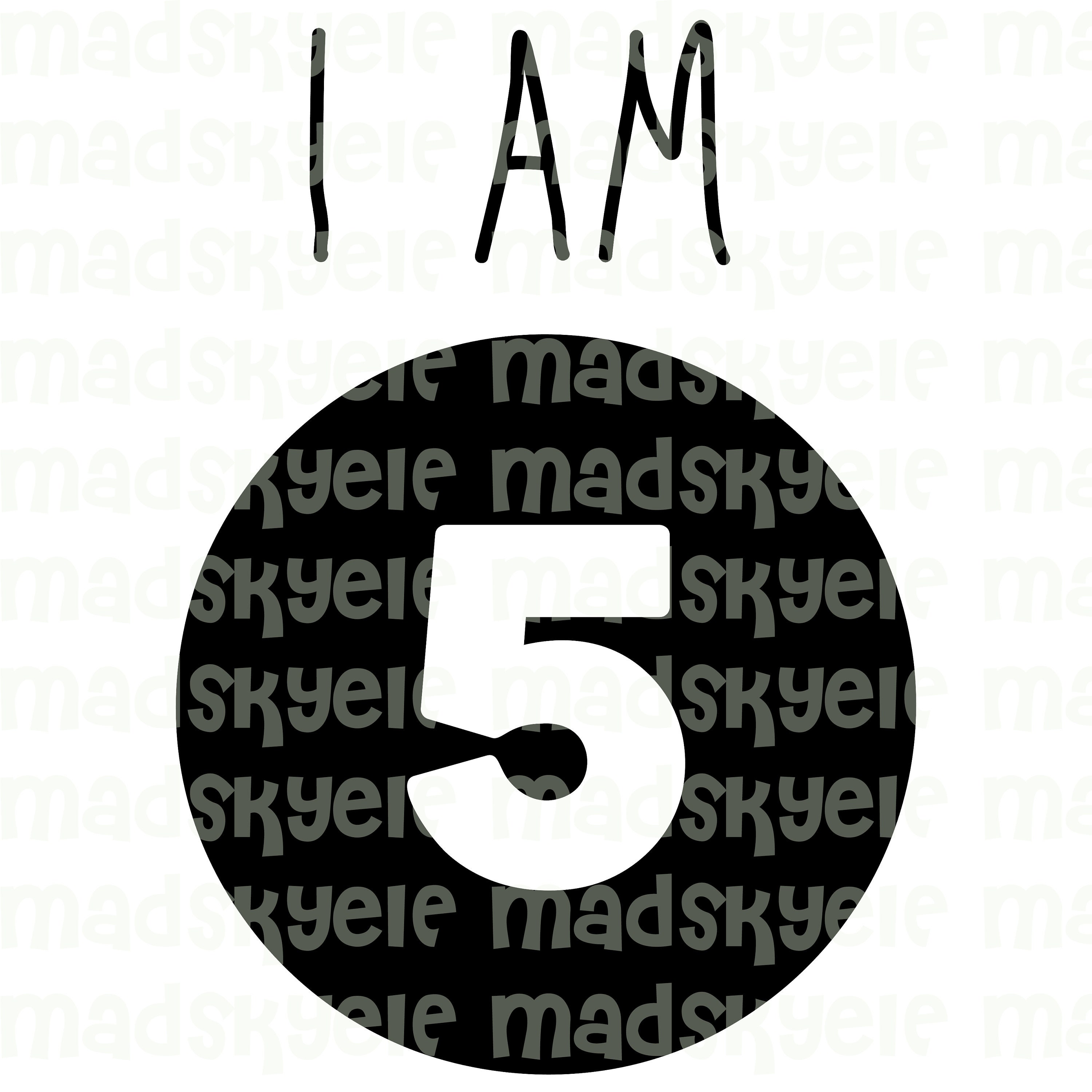 5th Birthday Png I Am a Handful Svg I Am 5 Svg 5th Birthday Svg Party T ...