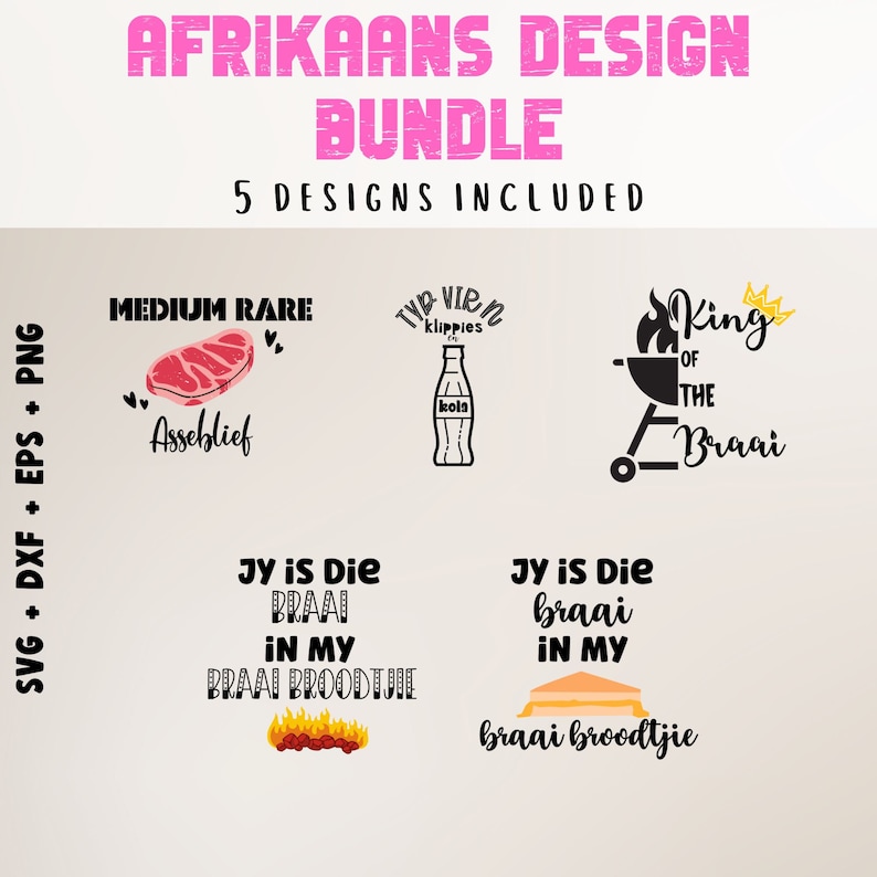 Afrikaans Cut Files | Set of 5 Cut Files, Afrikaans | Instant Digital ...