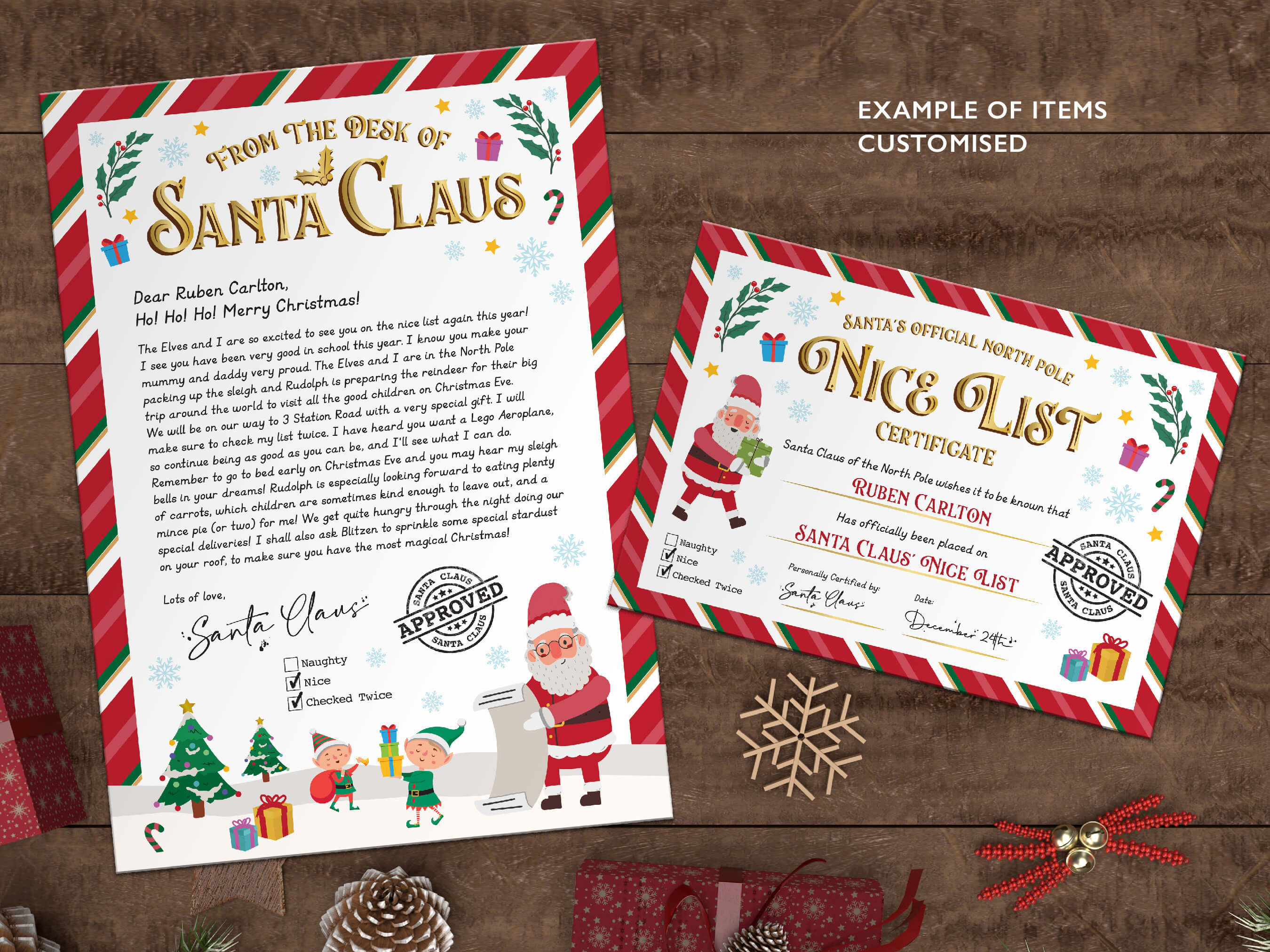 EDITABLE Official Letter From Santa Claus and Official Nice List ...