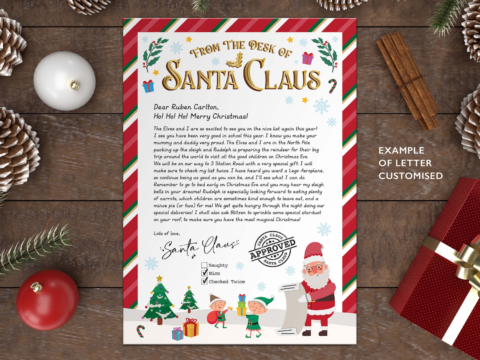 EDITABLE Official Letter From Santa Claus, North Pole Mail, Christmas ...